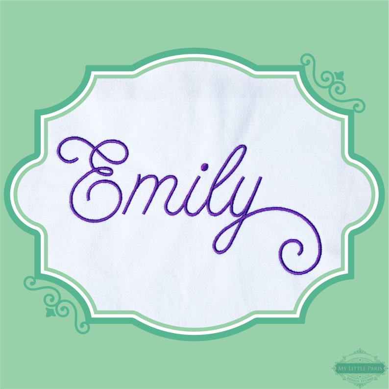 Embroidery Emily Satin Font 0.75 1 1.5 - Etsy