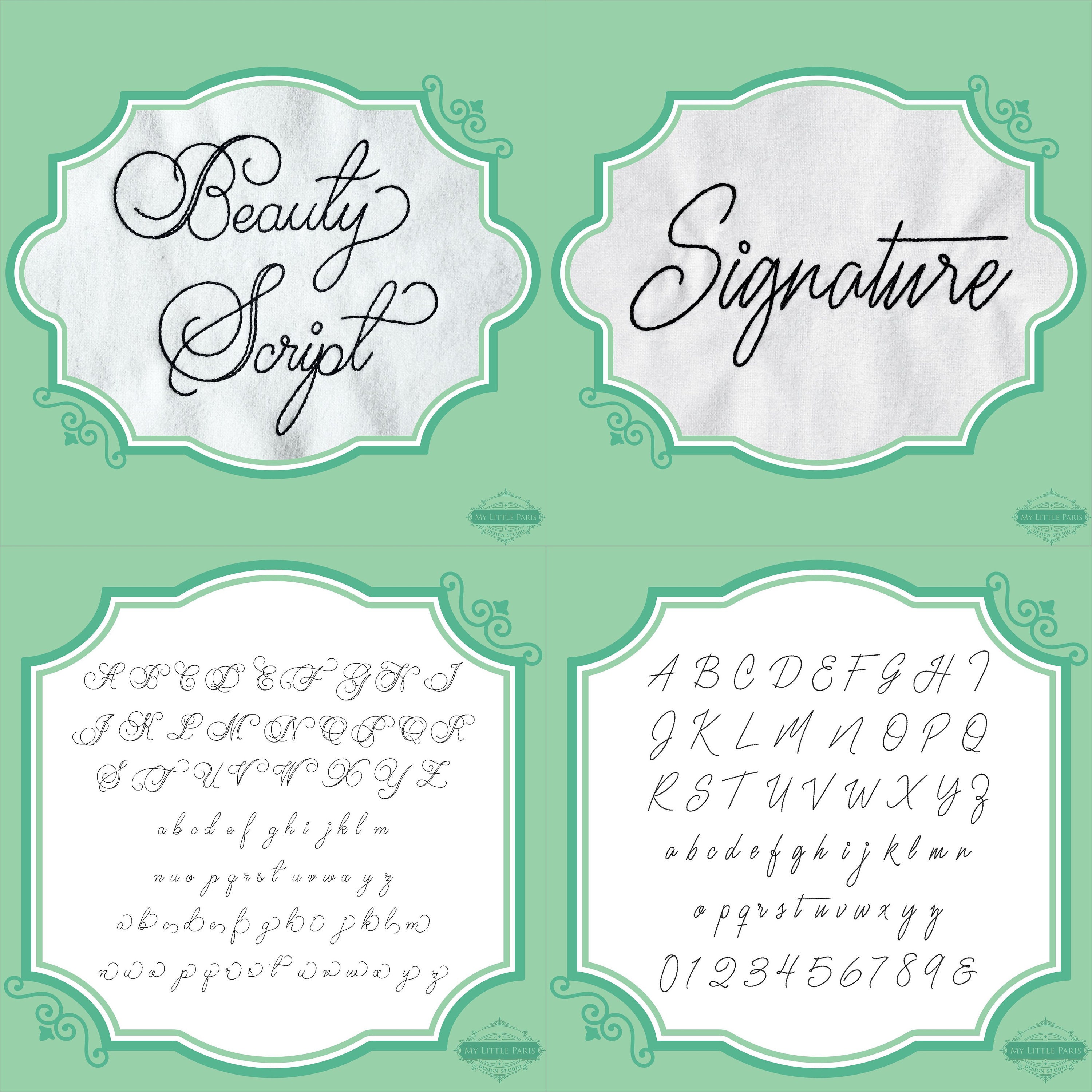 BX Bean Stitch Embroidery Font Bundle #2- 0.75" 1" 1.5" 2" - 10 BX ...