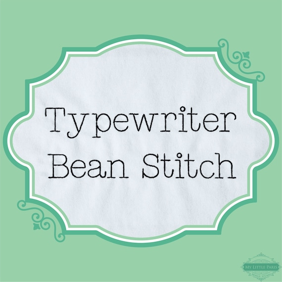Embroidery Bean Stitch Typewriter Font 0.75 1 - Etsy