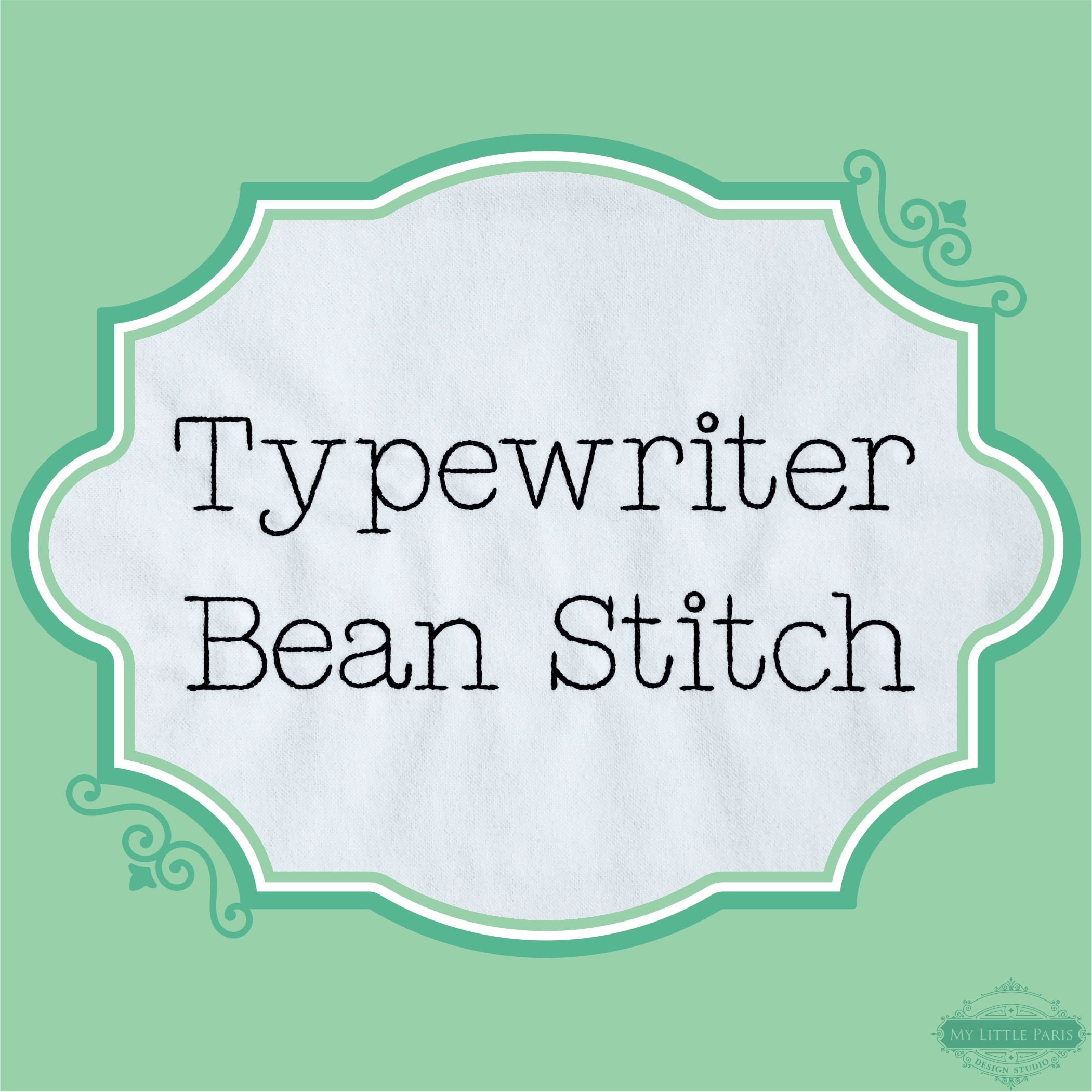 Embroidery Bean Stitch Typewriter Font 0.75 1 | Etsy