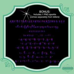 PNG Glitter Clip Art Letters Script Font Numbers Instant Download Files ...