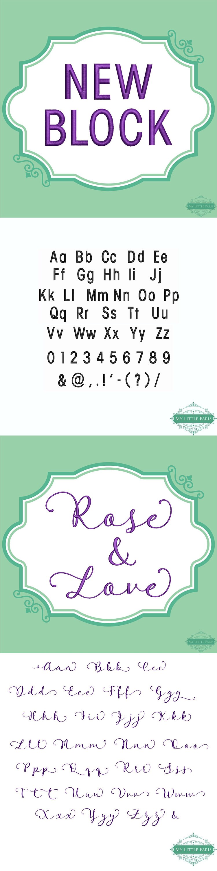 PES Embroidery Font Bundle 0.75 1 1.5 | Etsy