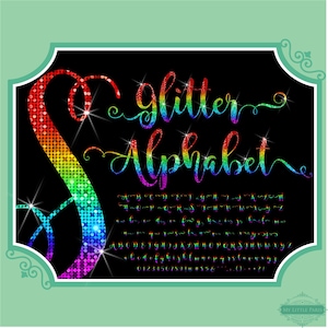 PNG Glitter Clip Art Letters Script Font Numbers Instant Download Files ...
