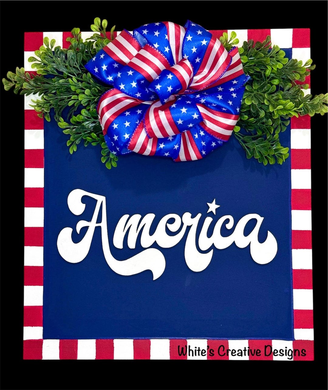 America Patriotic Rectangle Door Hanger - Etsy