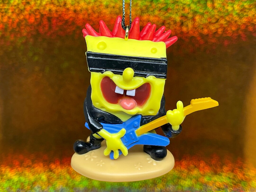 Rockstar Spongebob Ornament - Etsy