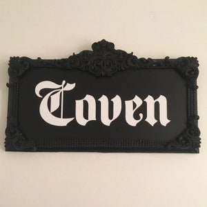 Coven Wall Plaque, Gothic Wooden Plaque, Gothic Home Decor, Gothic Home ...