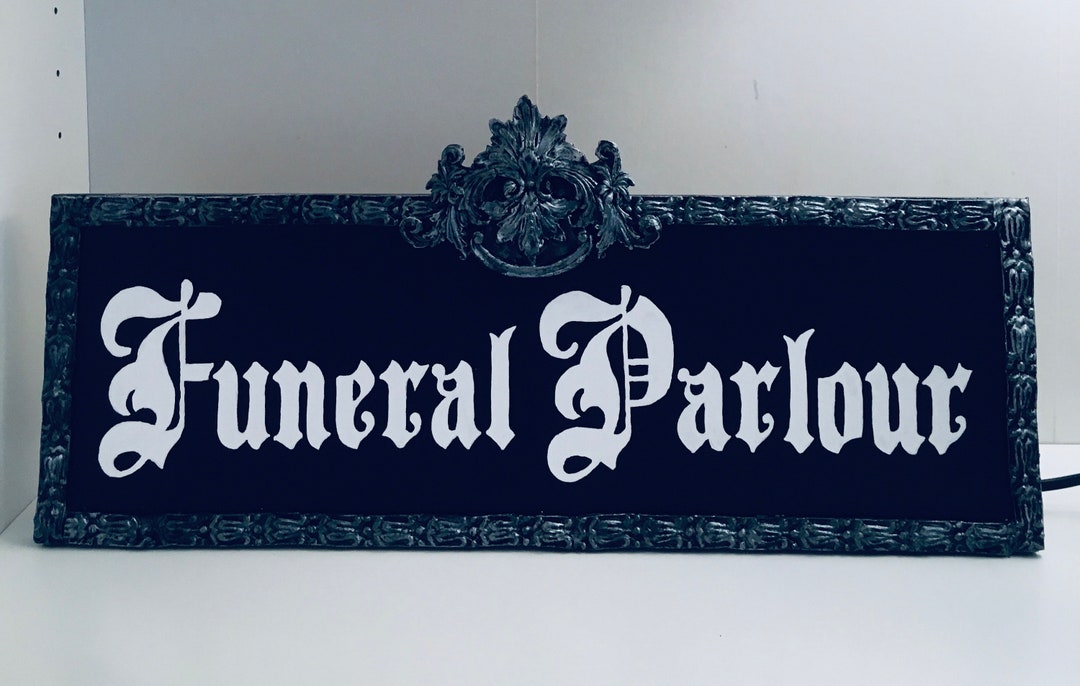 Gothic Wall Plaque, Funeral Parlour Large Sign, Gothic Sign, Hand ...
