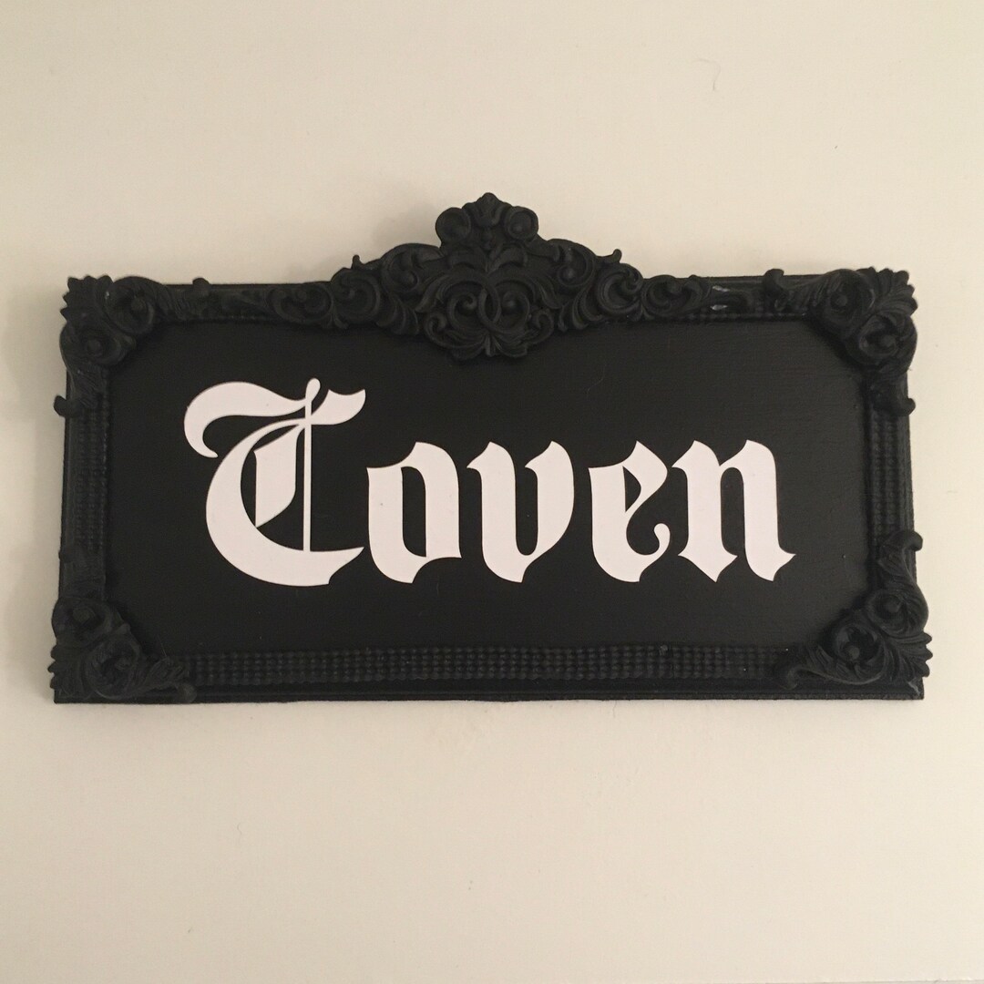 Coven Wall Plaque, Gothic Wooden Plaque, Gothic Home Decor, Gothic Home ...