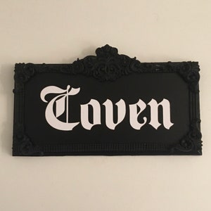 Coven Wall Plaque, Gothic Wooden Plaque, Gothic Home Decor, Gothic Home ...