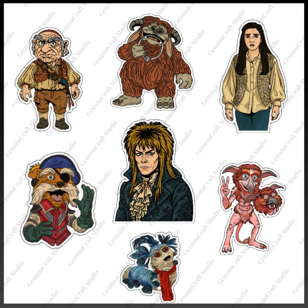 Labyrinth Inspired Sticker Pack, Hand Drawn Procreate Fan Art, Fantasy ...