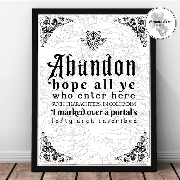 Abandon All Hope - Etsy