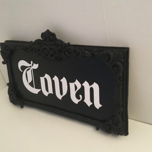 Coven Wall Plaque, Gothic Wooden Plaque, Gothic Home Decor, Gothic Home ...