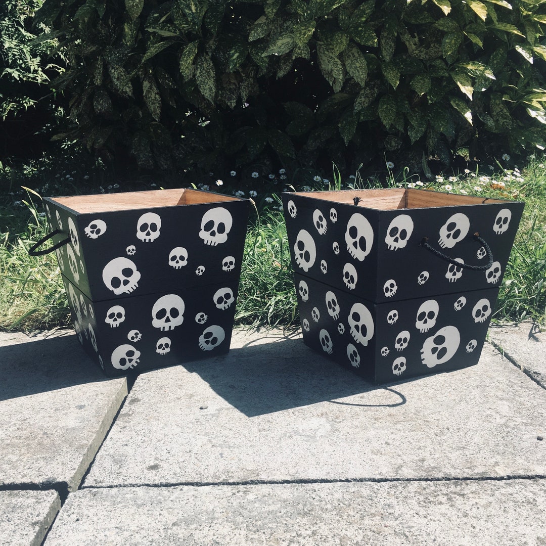 Gothic Planter, Handpainted Gothic Planters, Gothic Garden Planters ...