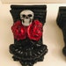 Gothic Skull Wall Sconces Pair of Wall Sconces Black and Red - Etsy