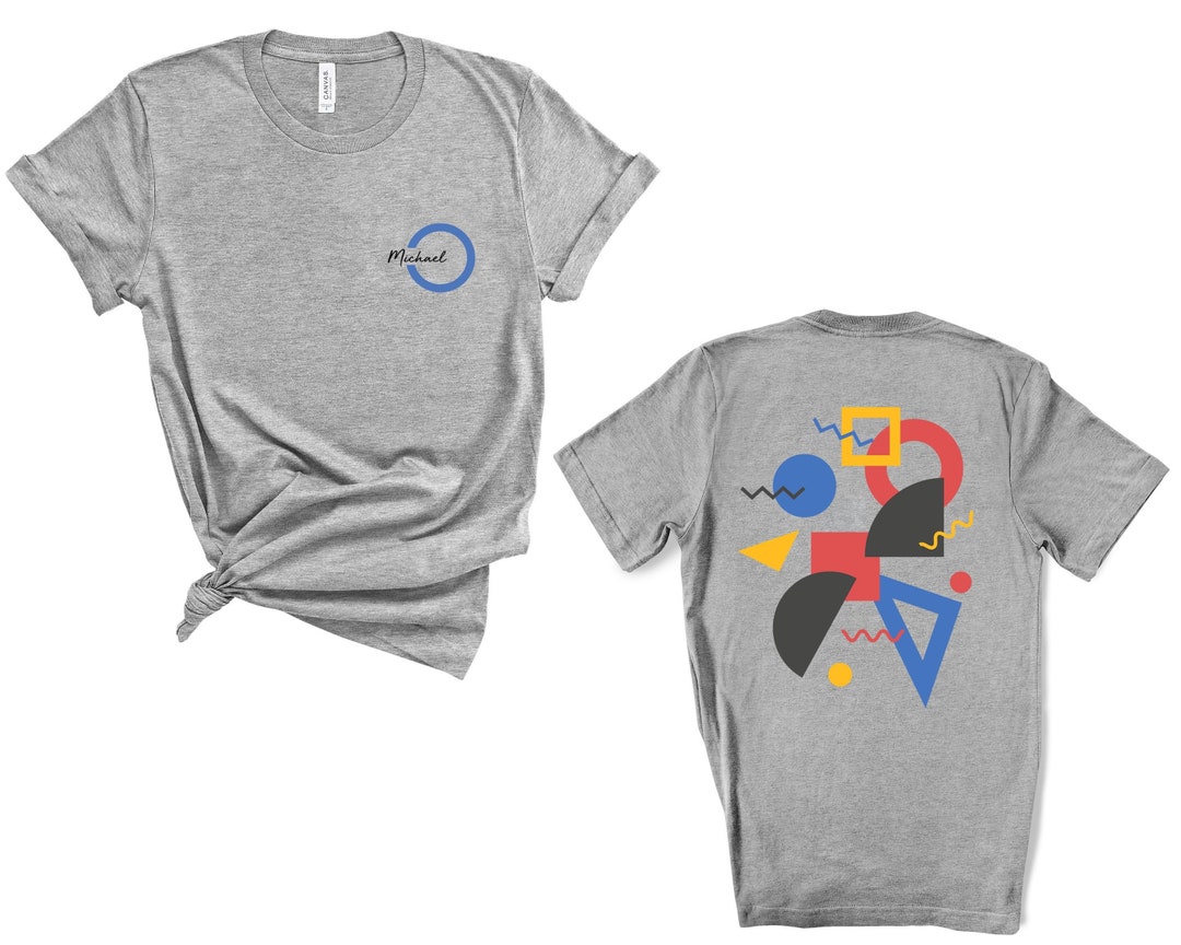 Personalized Geometrical Shapes Shirts - 2-side T-shirts - Custom Name ...