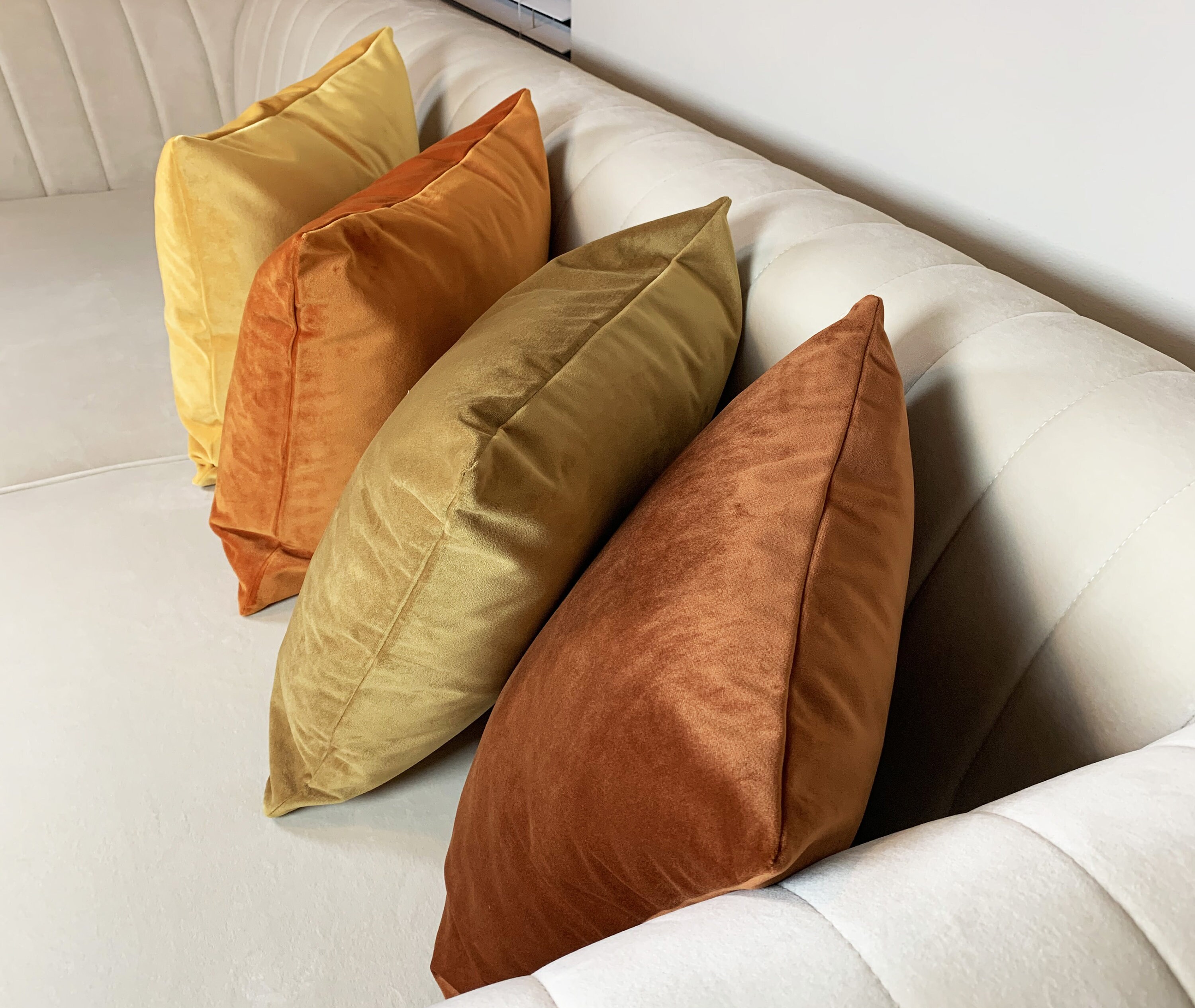 Fall Velvet Pillow Cover With Invisible Zipper decorative | Etsy