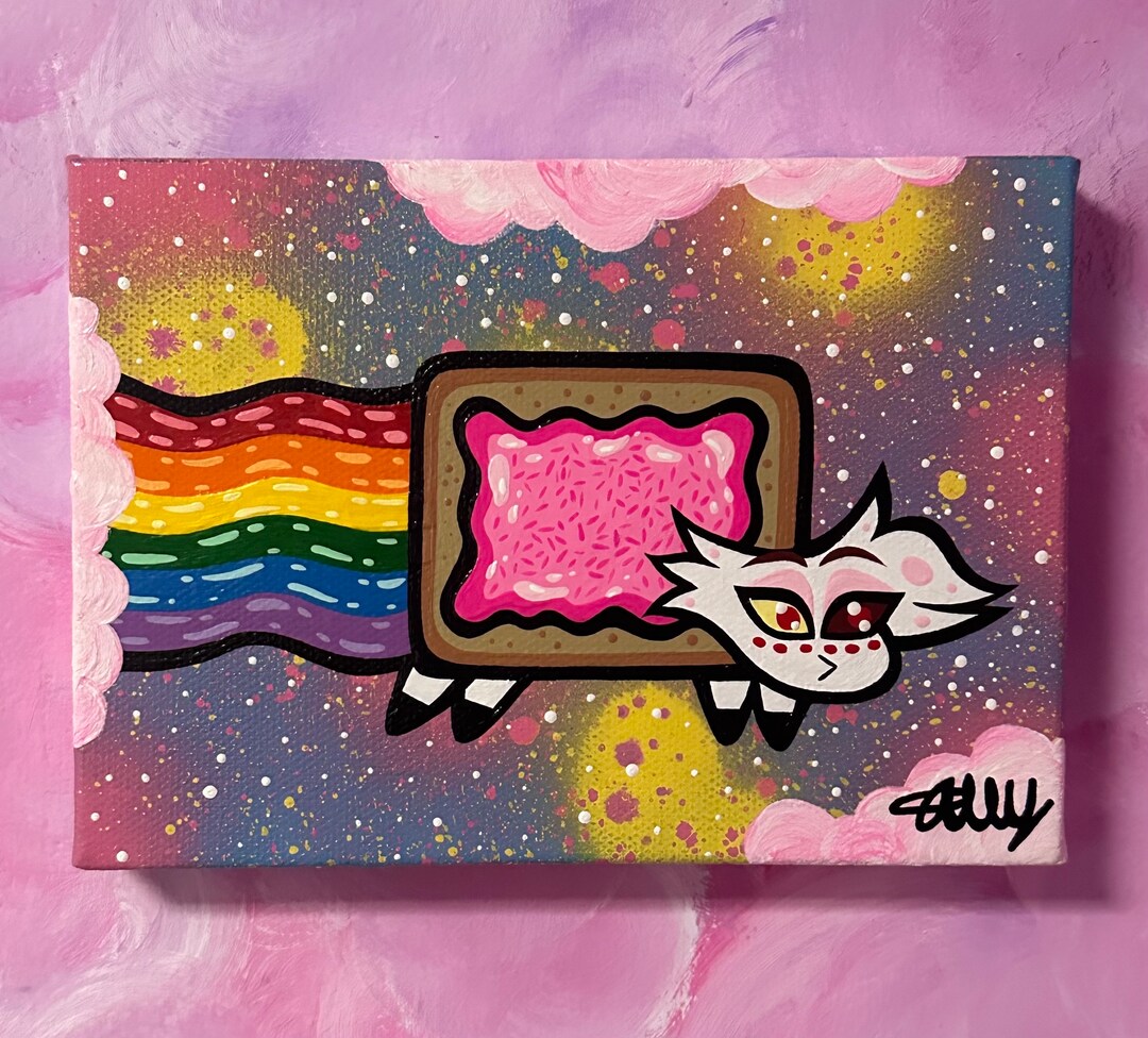 Angel Dust Nyan Cat Canvas Painting - Etsy