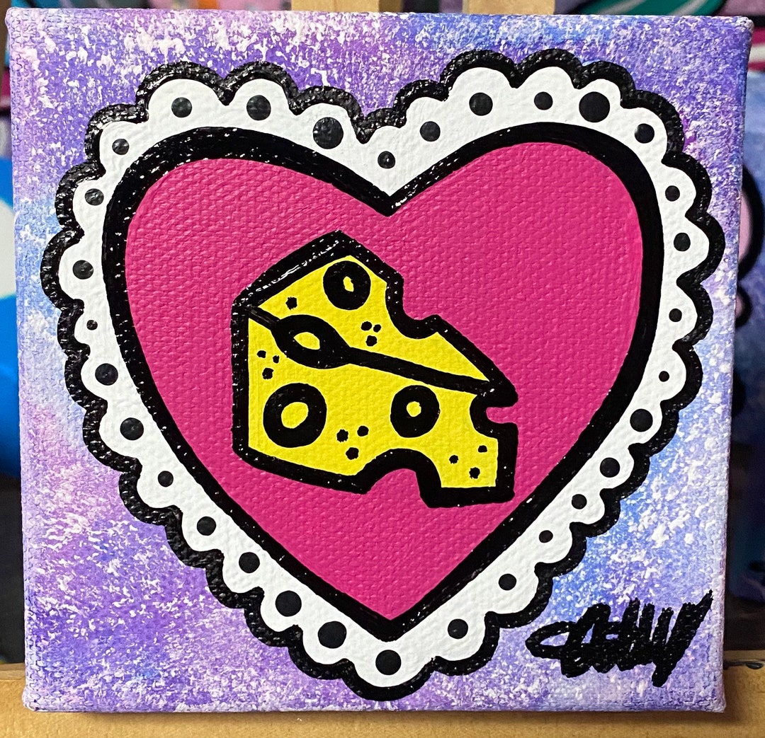 Cheese Canvas Painting - Etsy