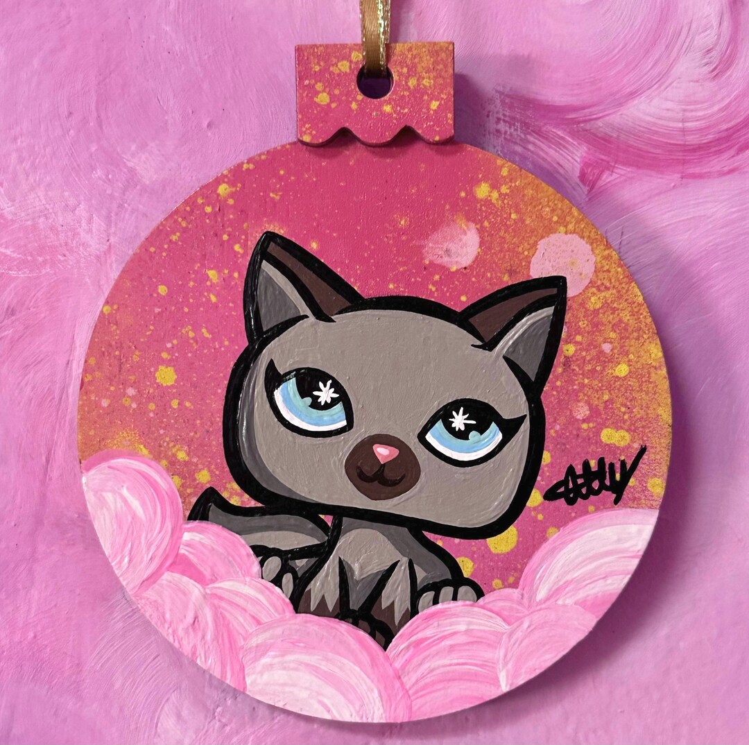 Littlest Pet Shop LPS Cat Ornament Painting - Etsy