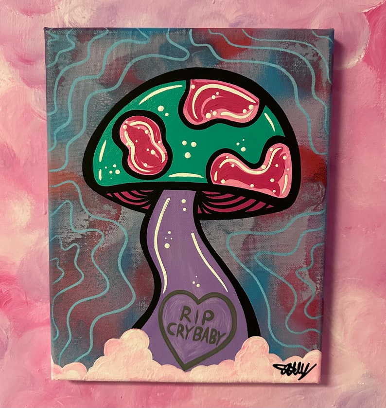 Portals Mushroom Canvas Painting - Etsy