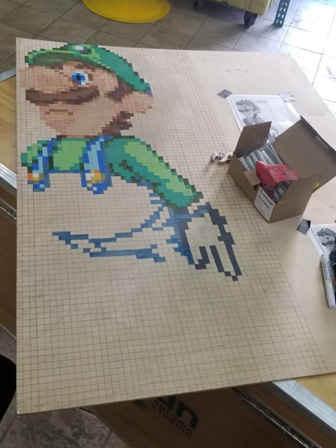 Luigi Pixel Art - Etsy