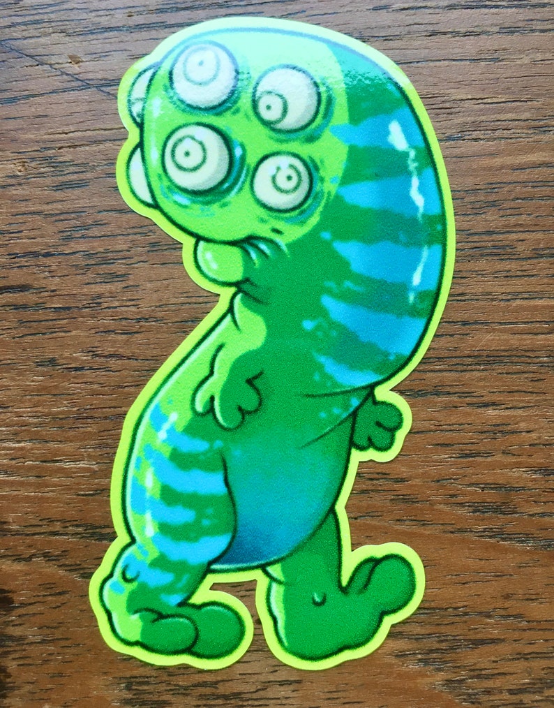 Grub Creature Vinyl Sticker Pogo Character Fantasy Animal - Etsy