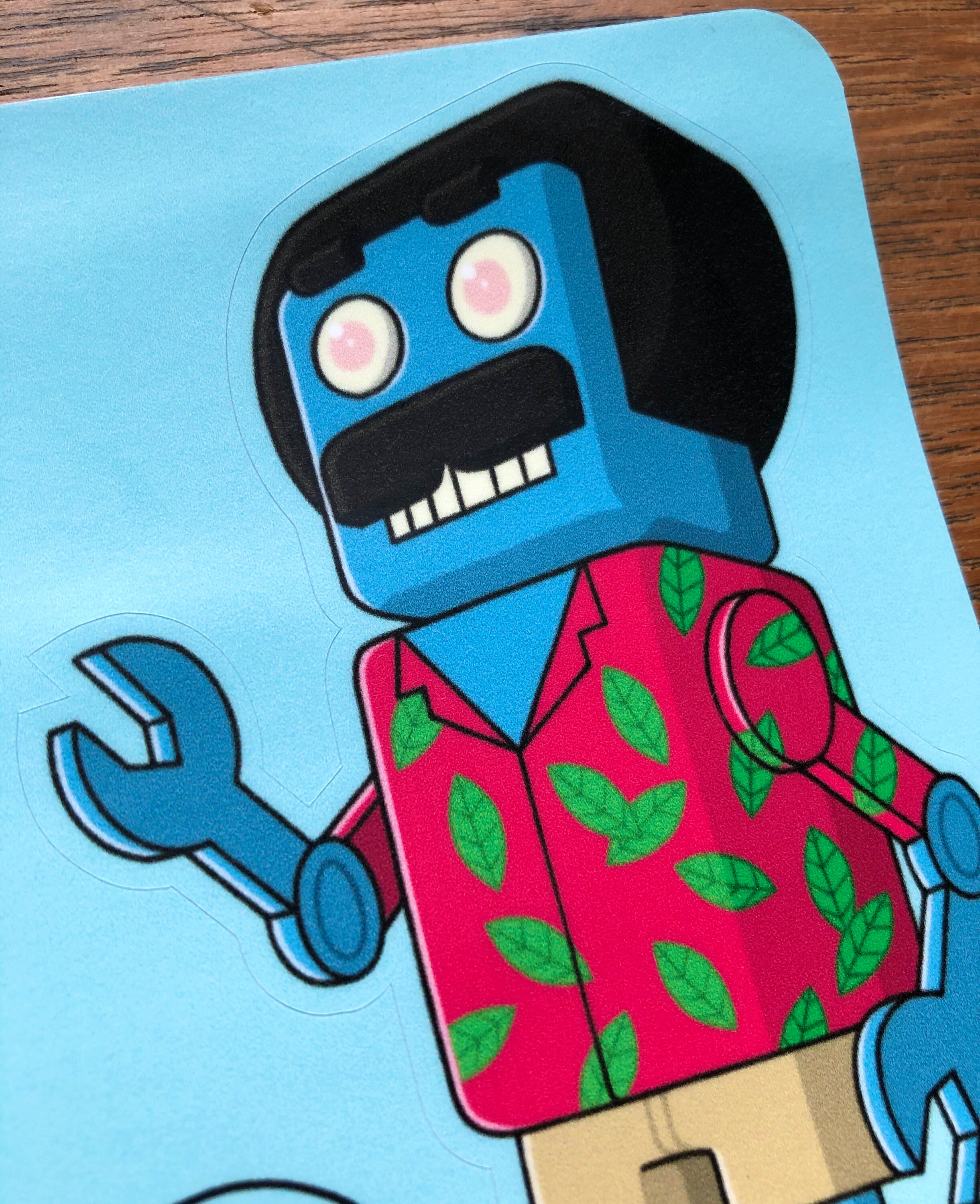 Magnum P.I. Robot Vinyl Sticker, TV, 80s, Vintage, Comic, Cartoon - Etsy