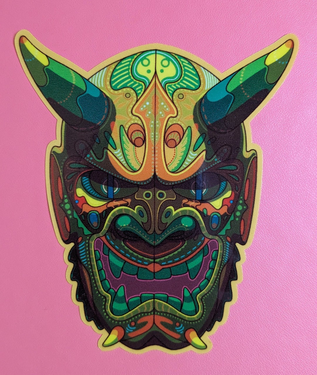 Kabuki Mask Sticker Vinyl Sticker, Japan, Comic - Etsy
