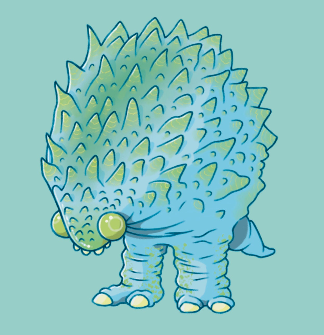 Grub Creature Vinyl Sticker Gorgon, Character, Fantasy, Animal - Etsy