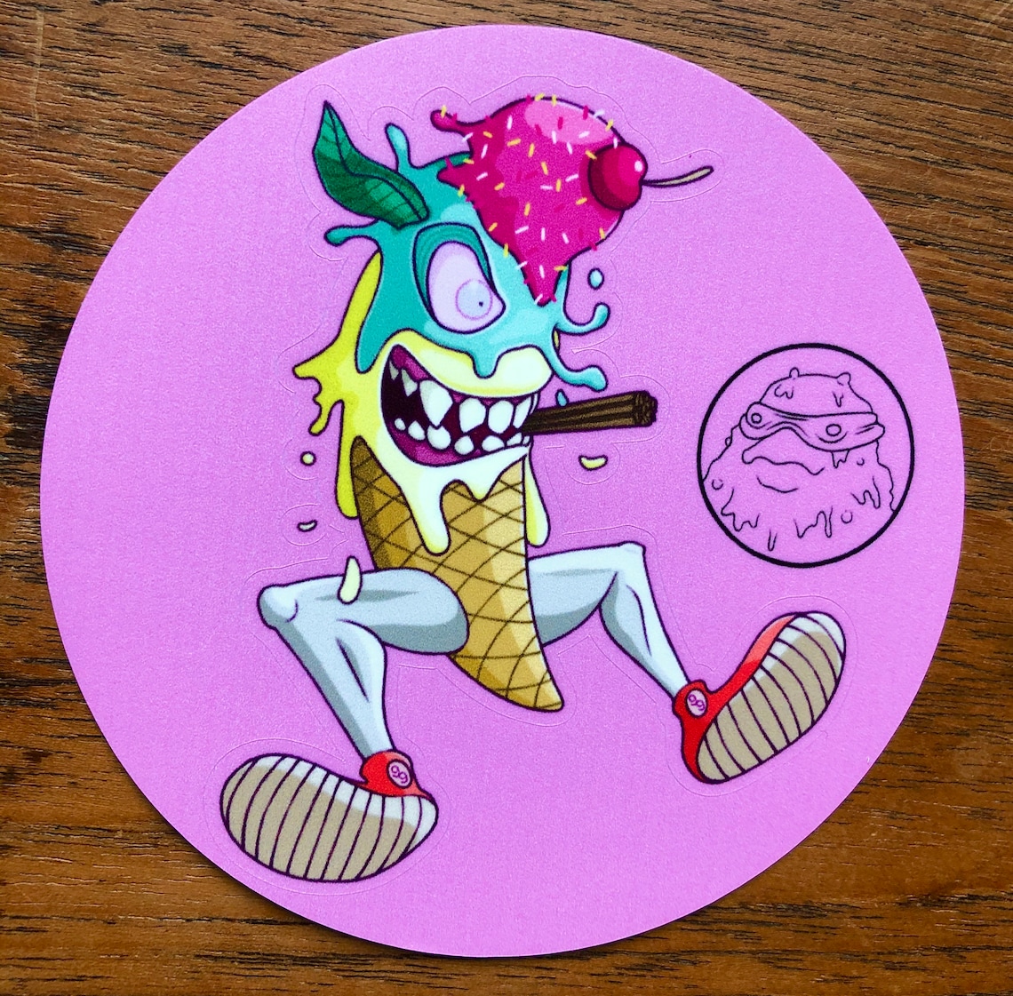 Ice Cream, Evil, Vinyl Sticker, Comic, Cartoon - Etsy