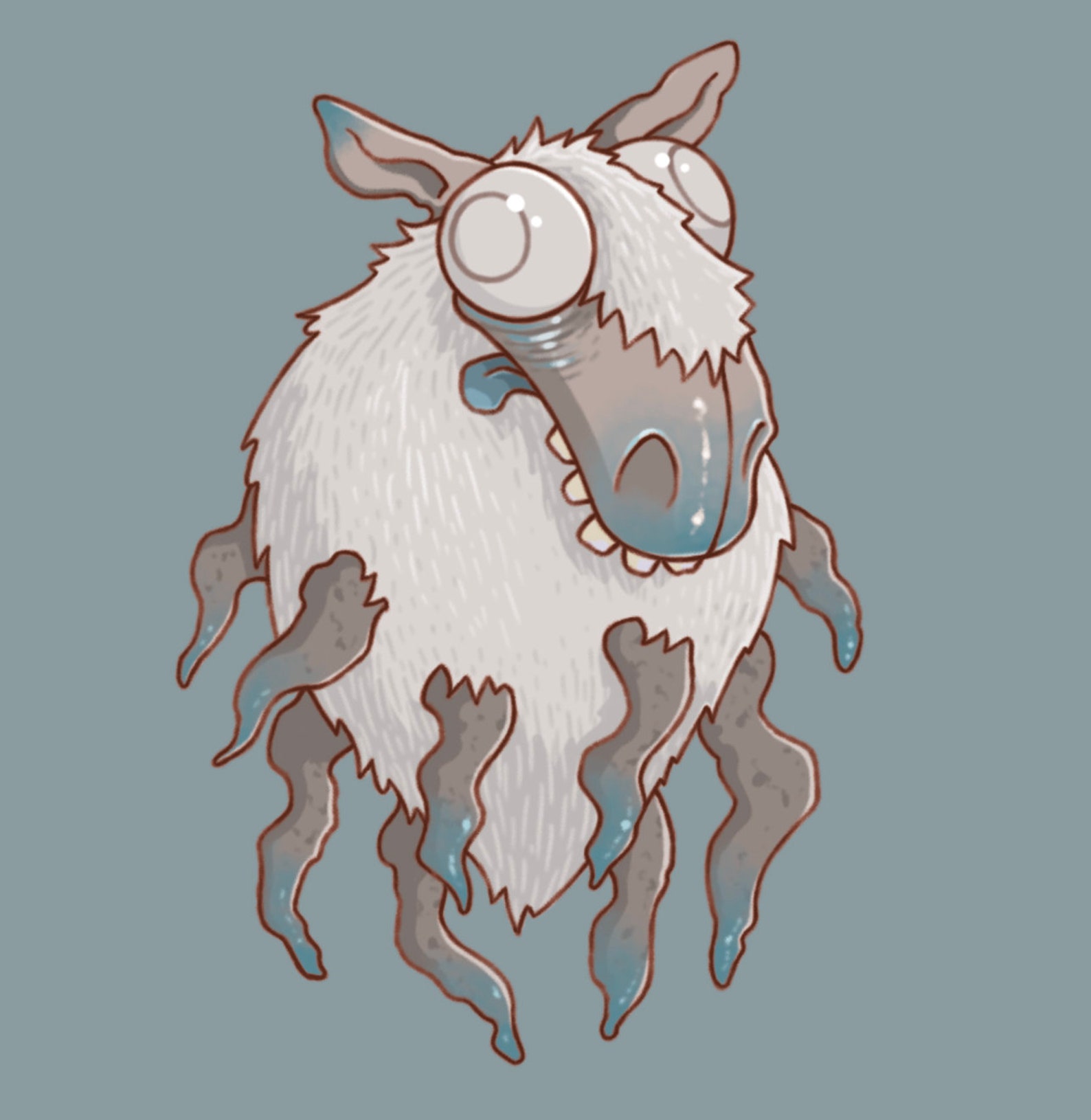 Grub Creature Vinyl Sticker Squib Character Fantasy Animal - Etsy