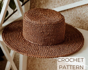 Crochet Coquette Sun Hat Pattern Burlap Hat Pattern/ Downloadable PDF ...