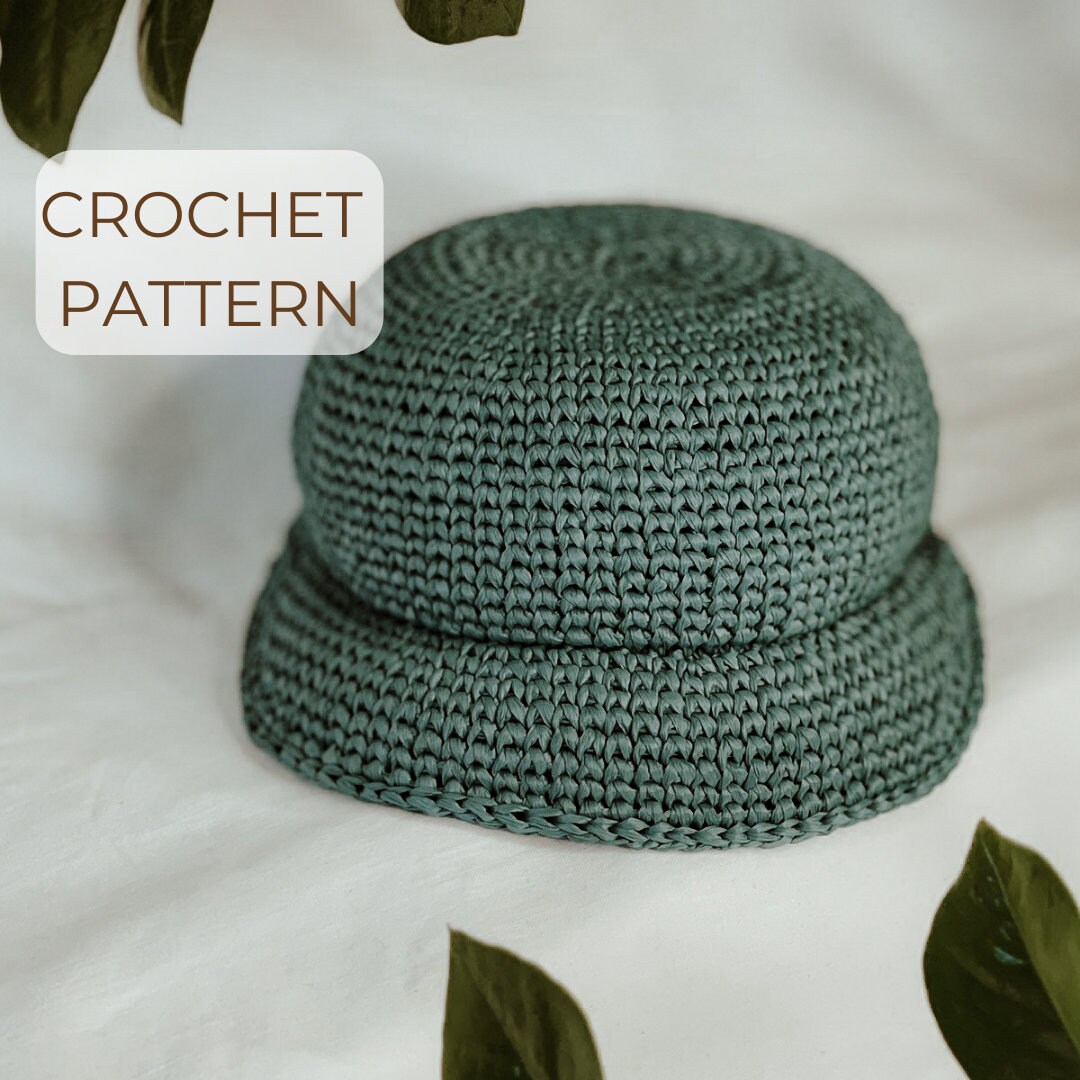 Raffia Hat Tutorial PDF. Crochet Cap Hat Pattern. Baby Summer Hat ...