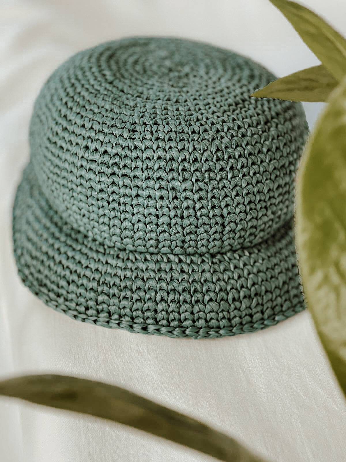 Raffia Hat Tutorial PDF. Crochet Cap Hat Pattern. Baby Summer | Etsy