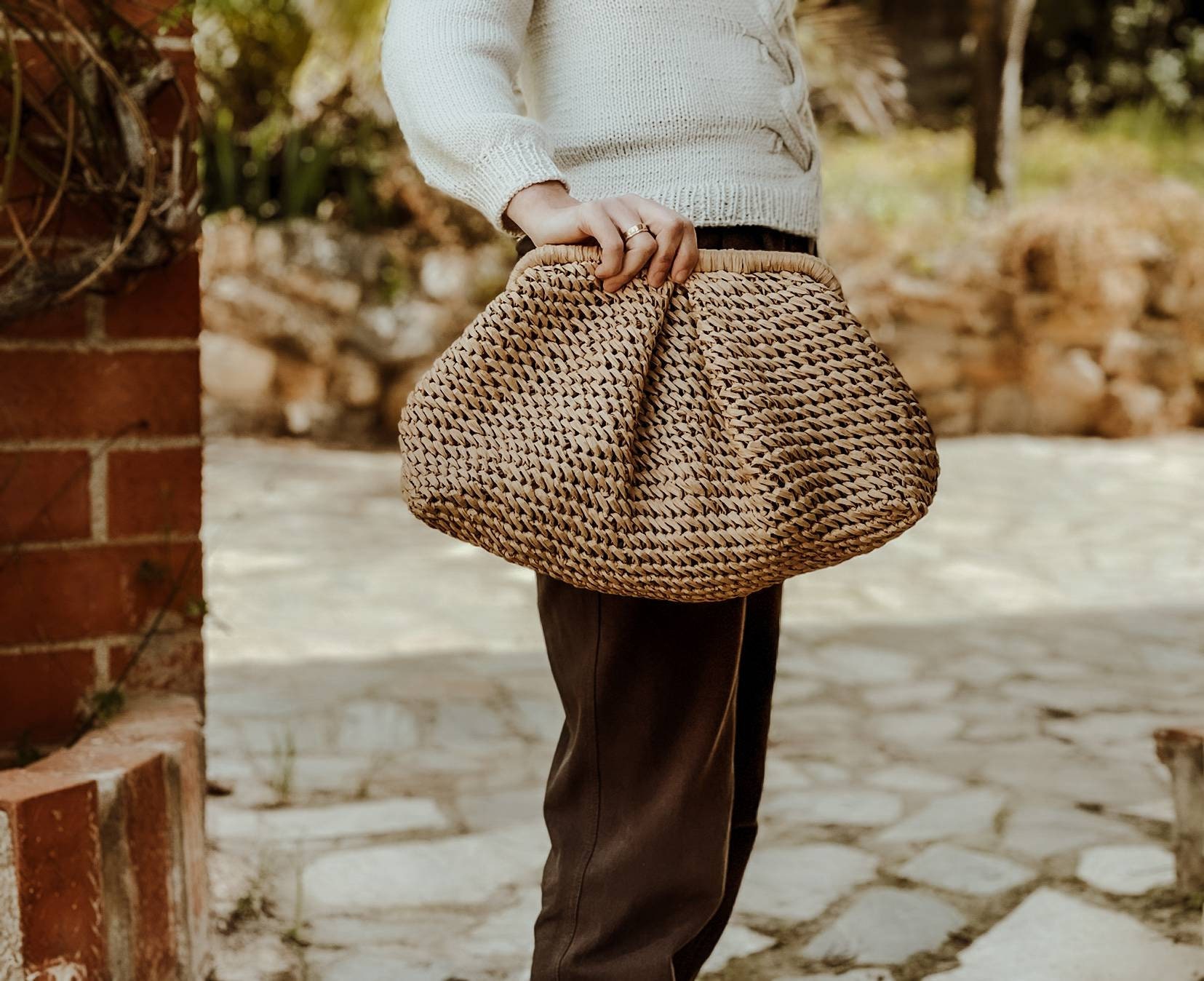 CROCHET PATTERN Raffia Dumpling Bag. PDF Format. Cloud Bag for | Etsy