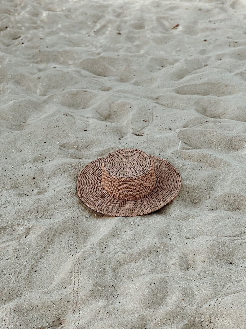 CROCHET PATTERN. Boater Hat Pattern. Raffia Sun Hat Women - Etsy