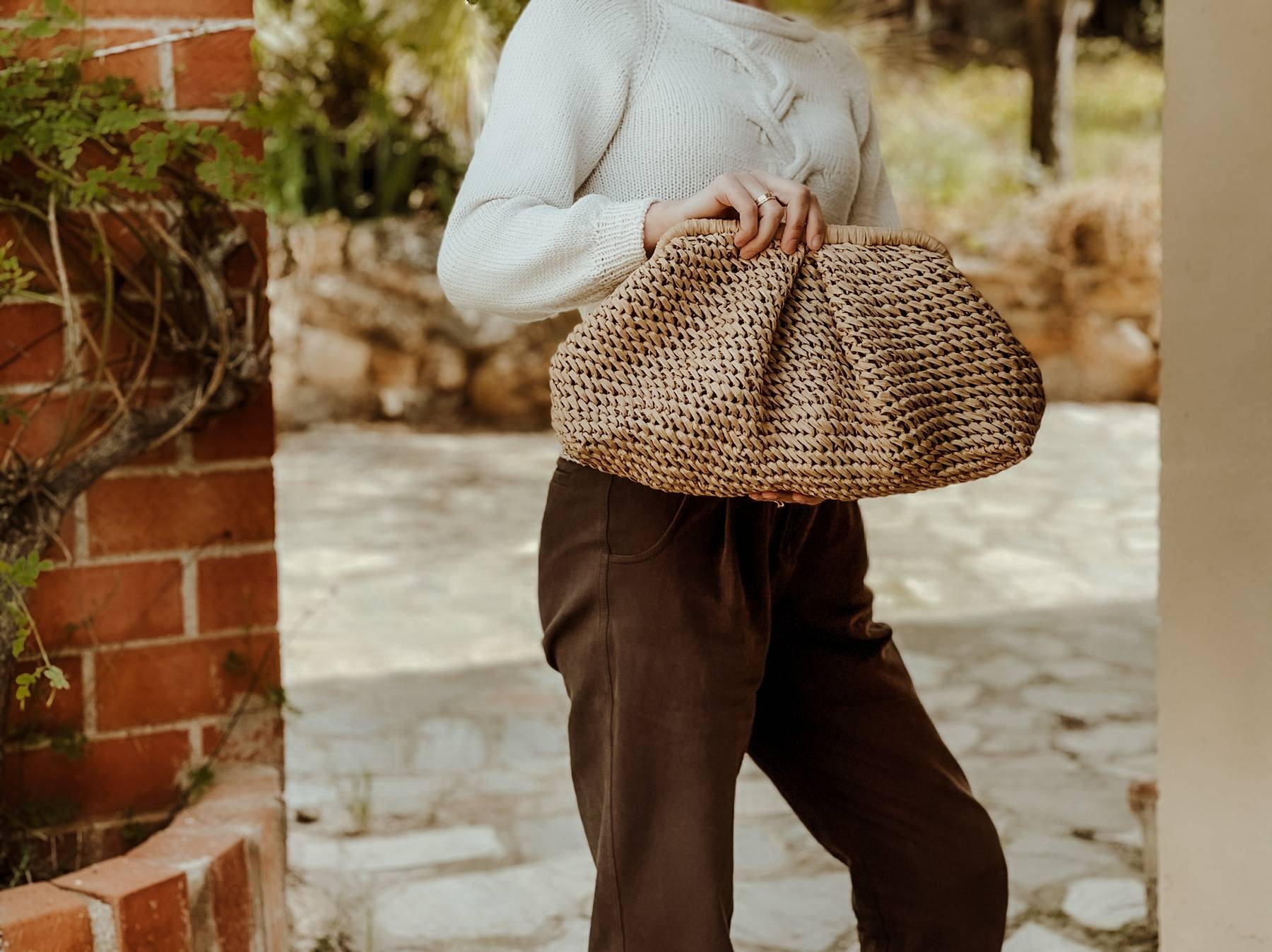 CROCHET PATTERN Raffia Dumpling Bag. PDF Format. Cloud Bag for | Etsy