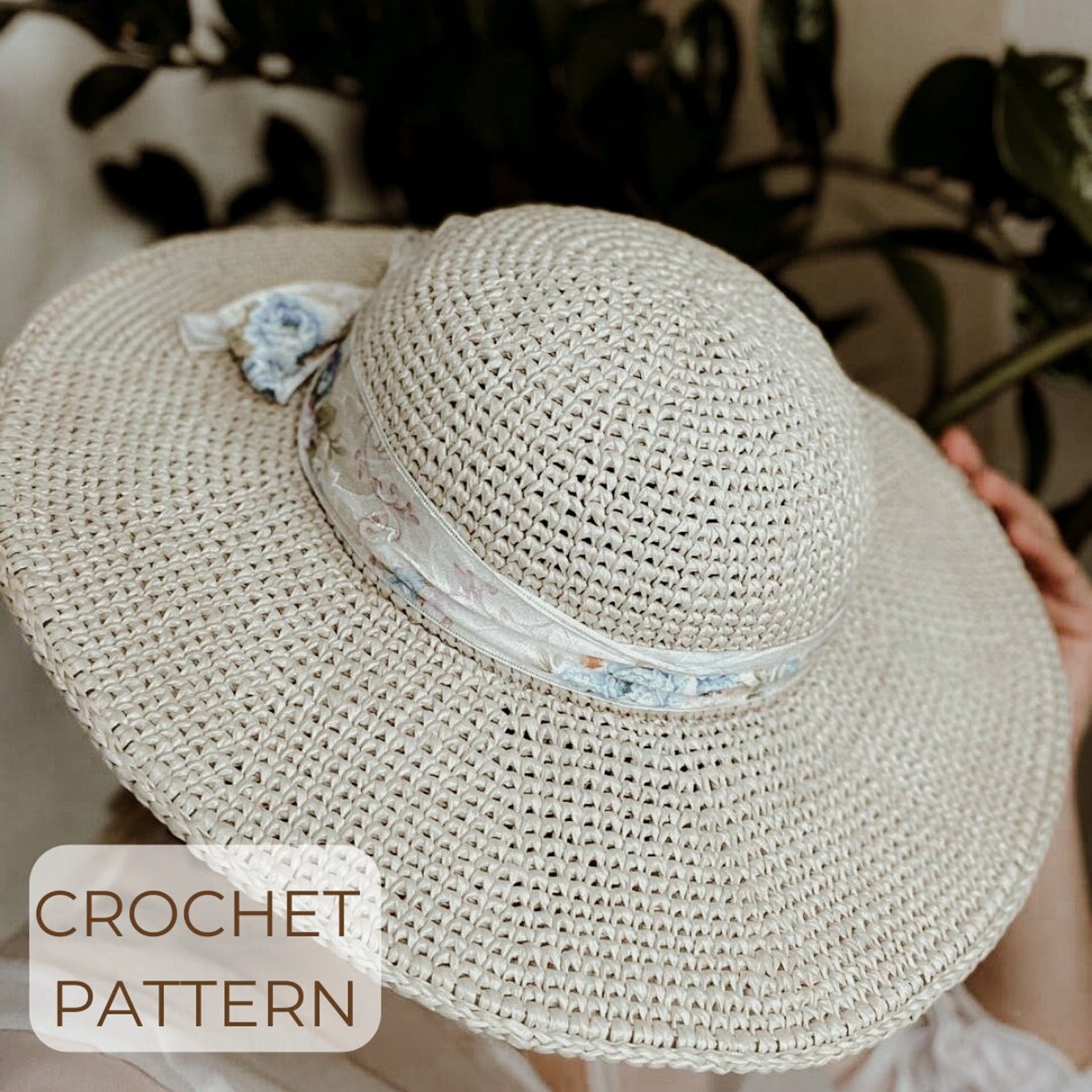Raffia Hat Pattern PDF Download Crochet Pattern Crochet - Etsy