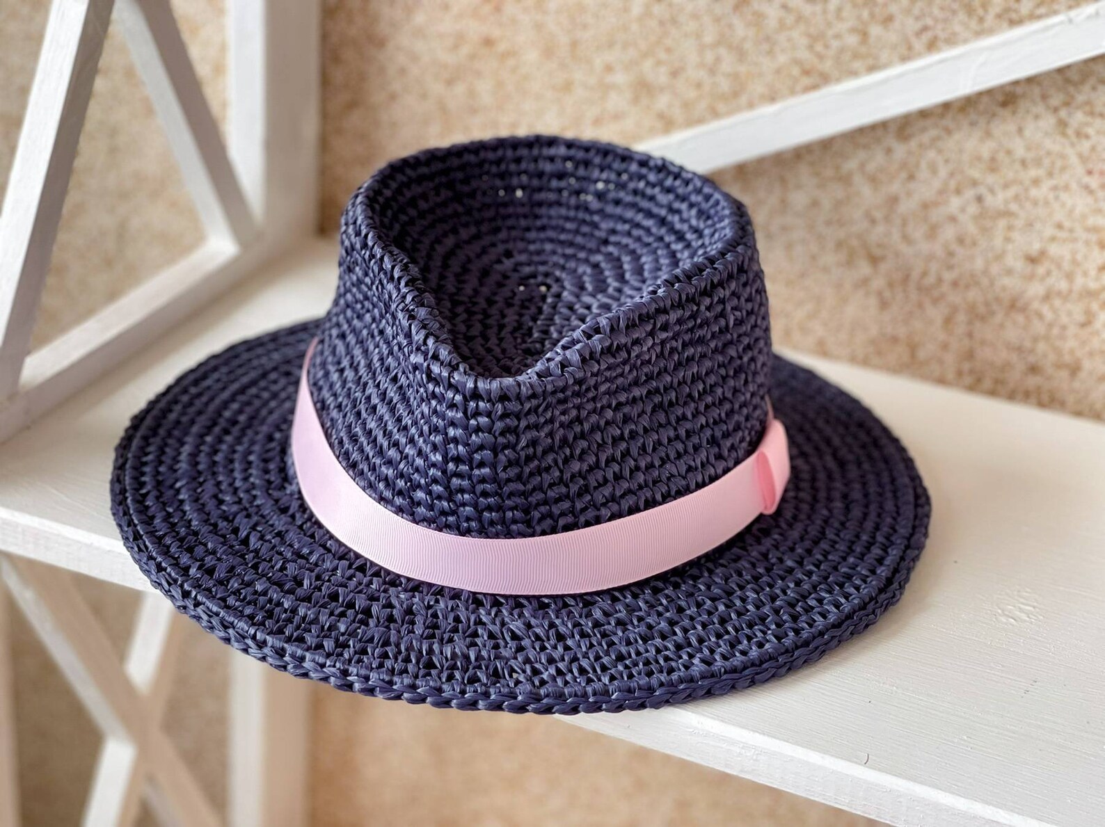 Summer Headdress. Handmade Crochet Fedora Hat. Womens Fedora - Etsy