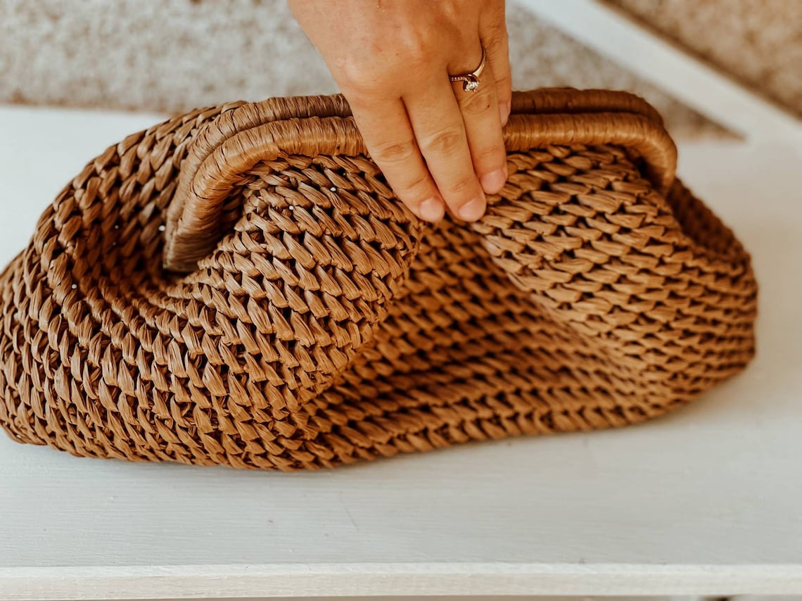 CROCHET PATTERN Raffia Dumpling Bag. PDF Format. Cloud Bag for | Etsy