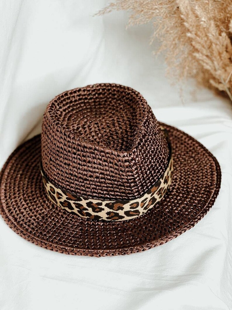 Summer Headdress. Handmade Crochet Fedora Hat. Womens Fedora - Etsy