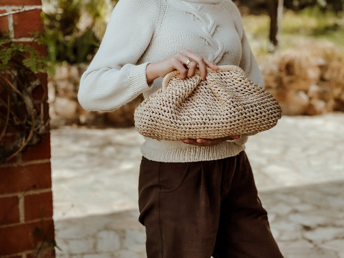 Lightweight Clutch Bag Color Wood. Cloud Bag. Voluminous - Etsy