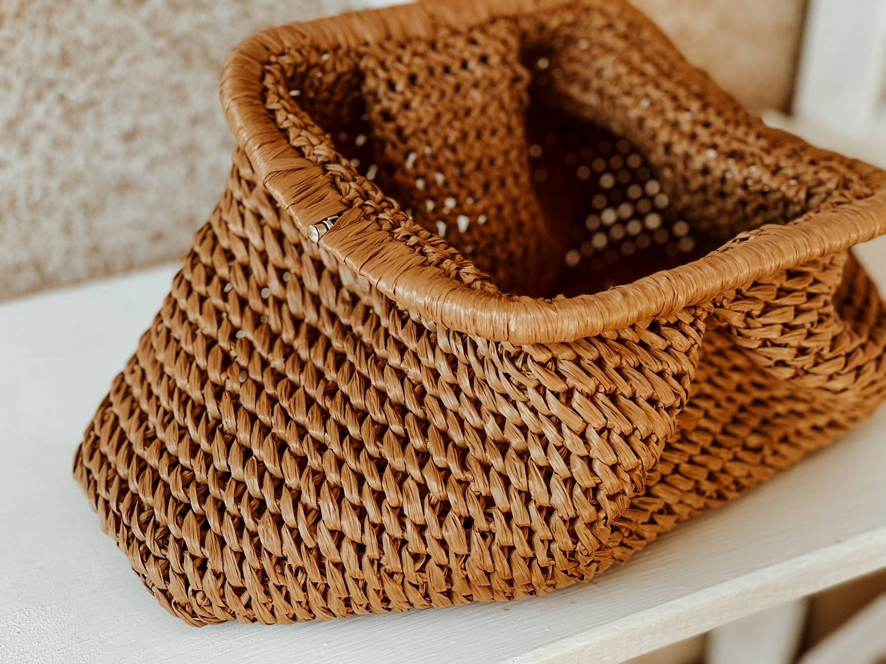Wood Raffia Oversized Pouch Bag. Dumpling Clutch. Cloud Bag. - Etsy