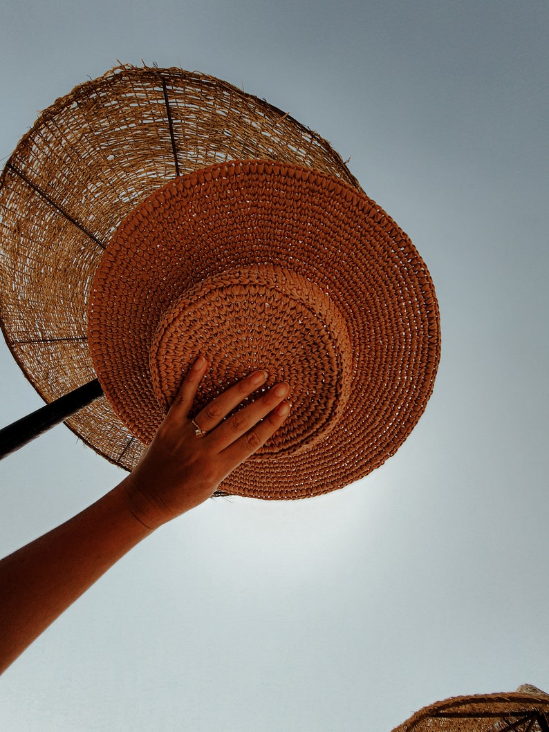 CROCHET PATTERN. Boater Hat Pattern. Raffia Sun Hat Women - Etsy