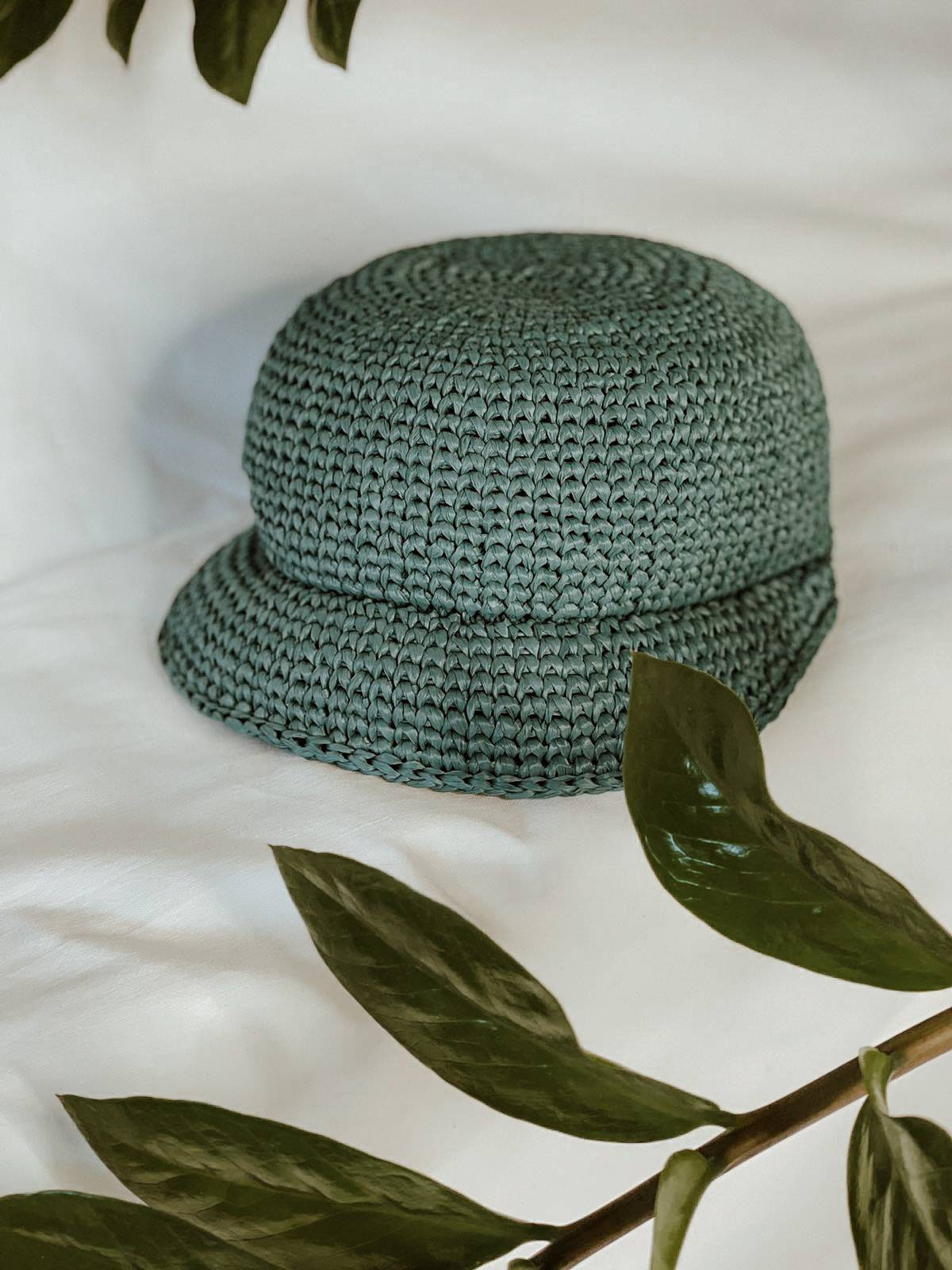 Raffia Hat Tutorial PDF. Crochet Cap Hat Pattern. Baby Summer | Etsy