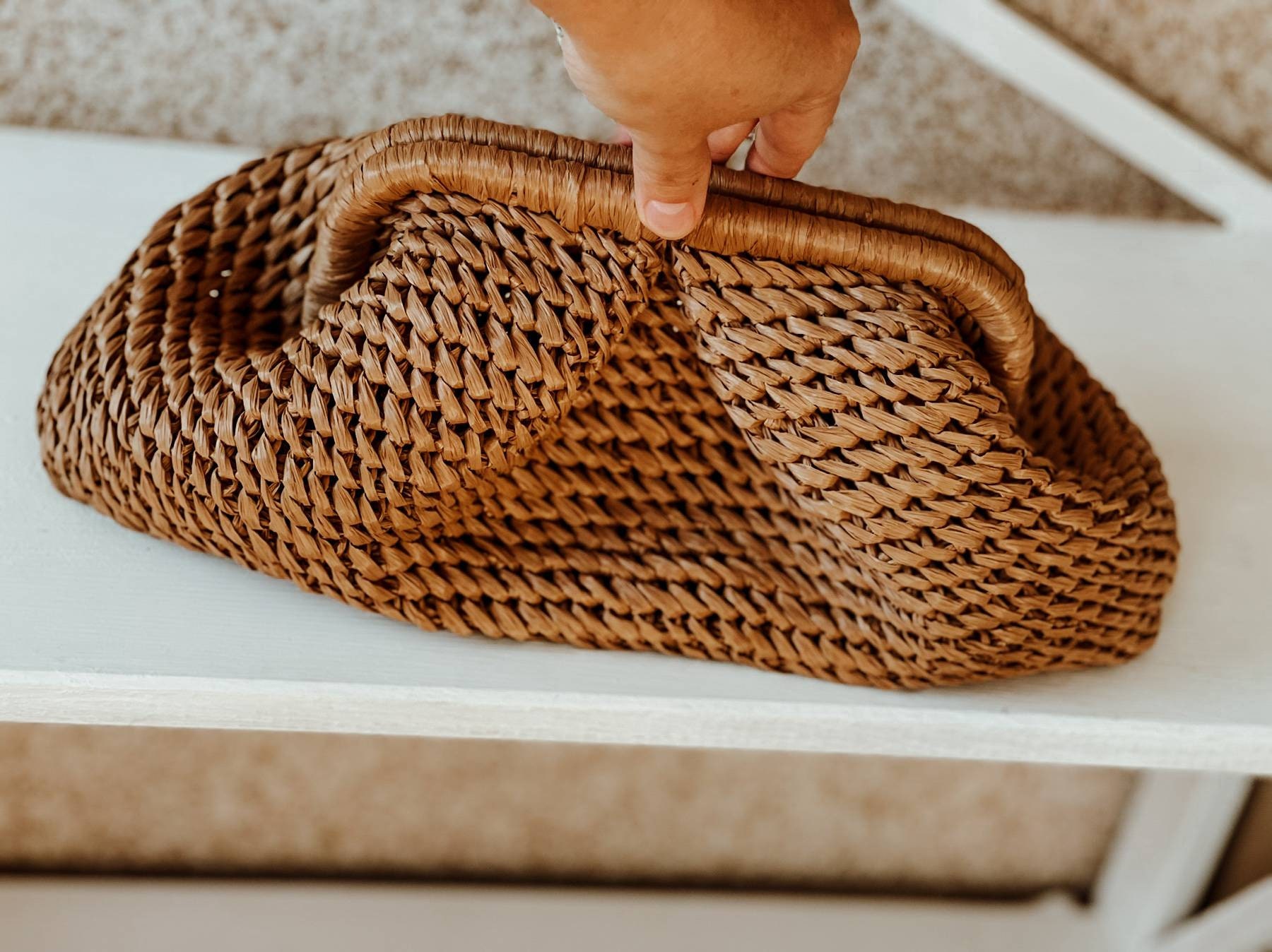 Lightweight Clutch Bag Color Wood. Cloud Bag. Voluminous - Etsy