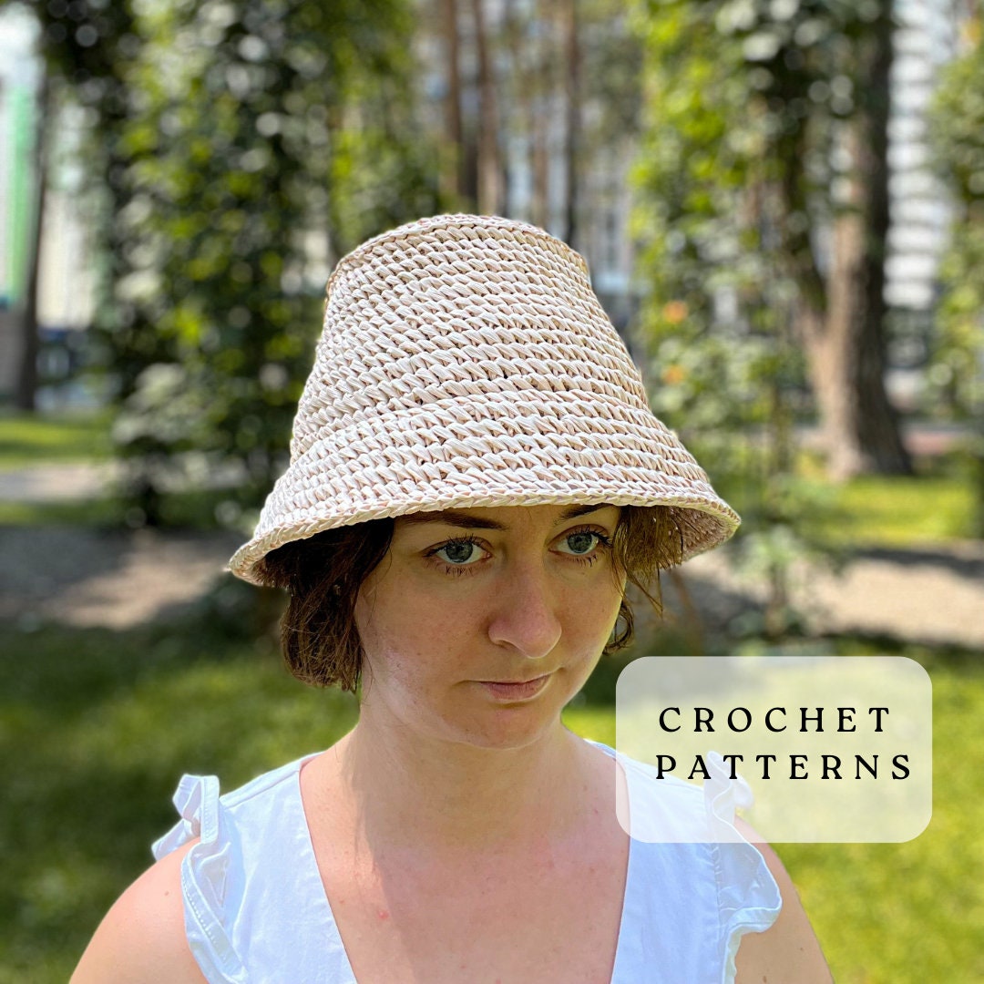CROCHET PATTERN. Panama From Raffia Pattern. Panama Hat Women. Raffia ...