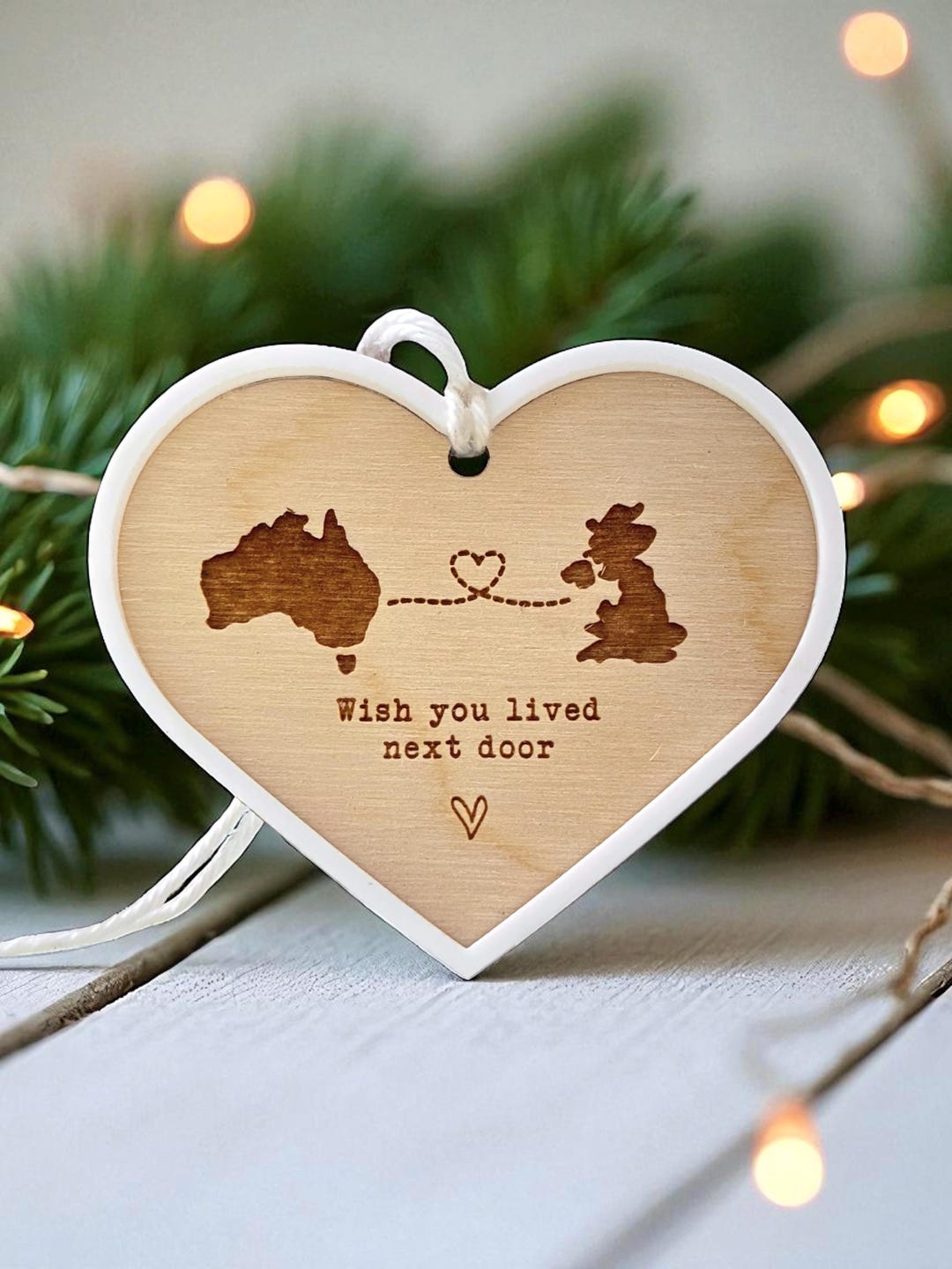 Wish You Lived Next Door Christmas Ornament Personalised Australian ...