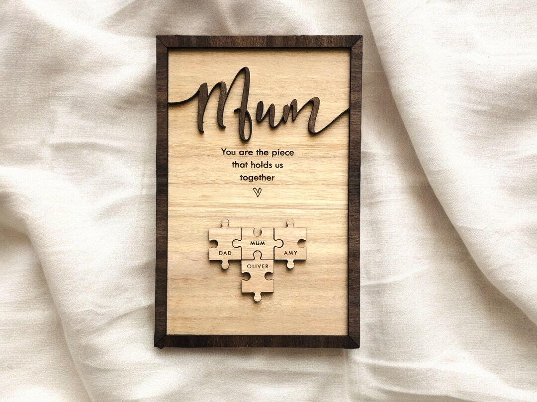 Mothers Day Puzzle Sign Mum You Are the Piece That Holds Us Together ...