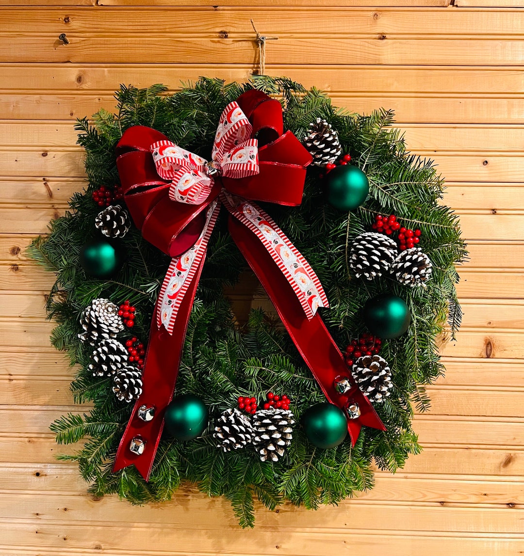 Real Christmas Wreath,balsam Fir Christmas Wreath, Holiday Wreath,fresh ...